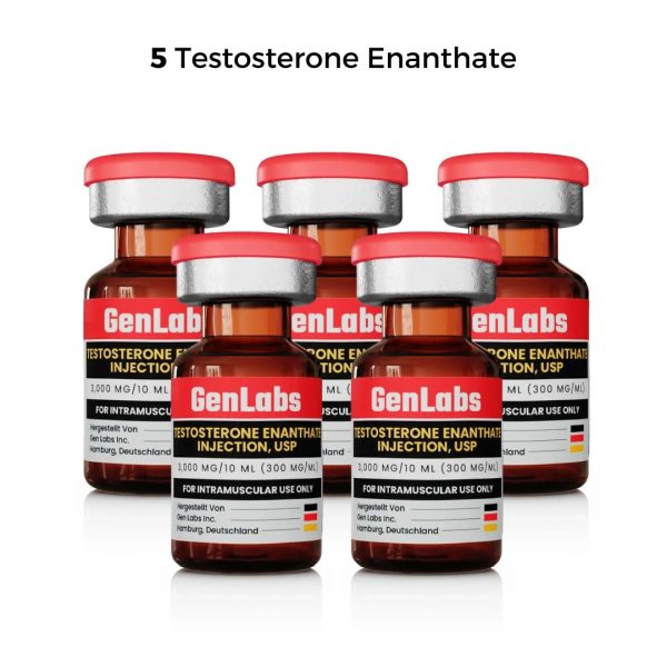 5 – TESTOSTERONE ENANTHATE 300MG / PER ML – GENLABS - peptideshopusa