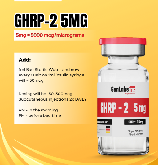 GHRP-2 – 5MG VIAL ( WITH BACTERIOSTATIC WATER) – GENLABS - peptideshopusa